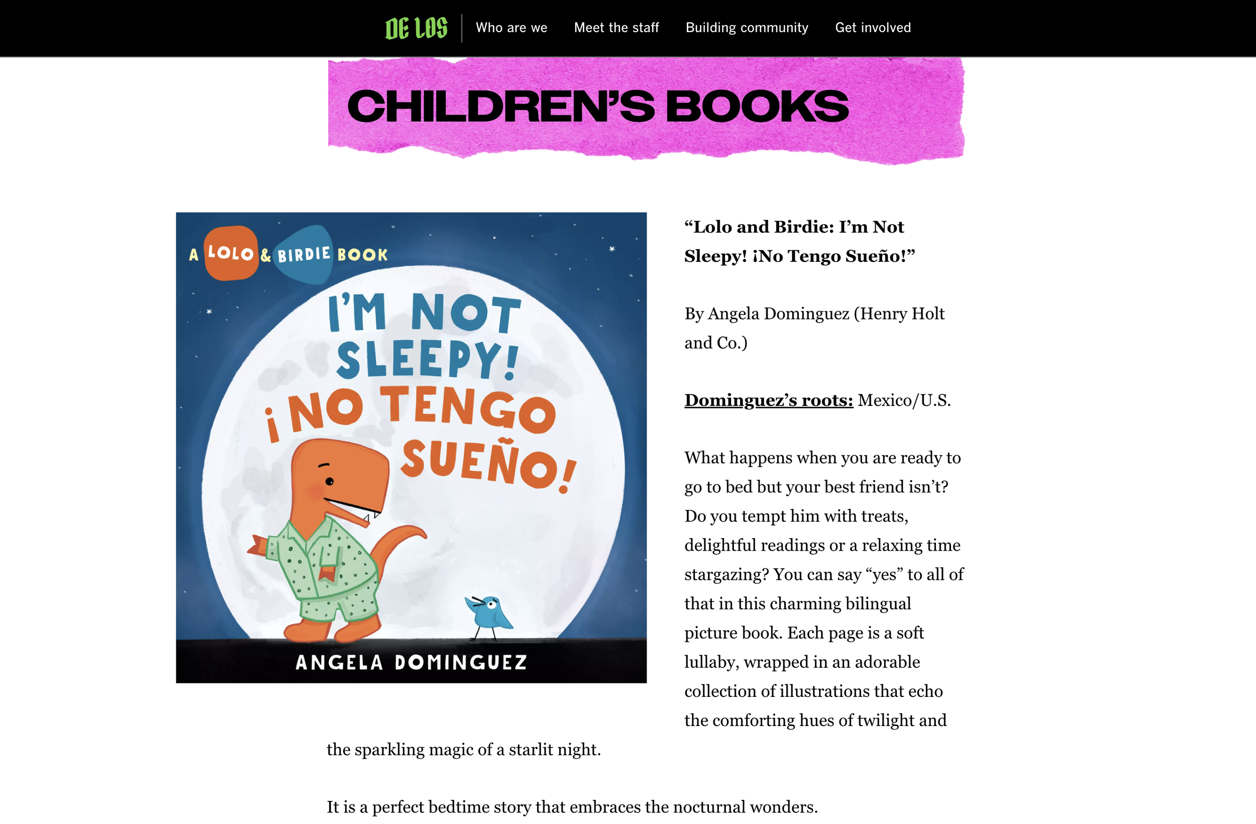 Angela Dominguez — Los Angeles Times - I'M NOT SLEEPY!